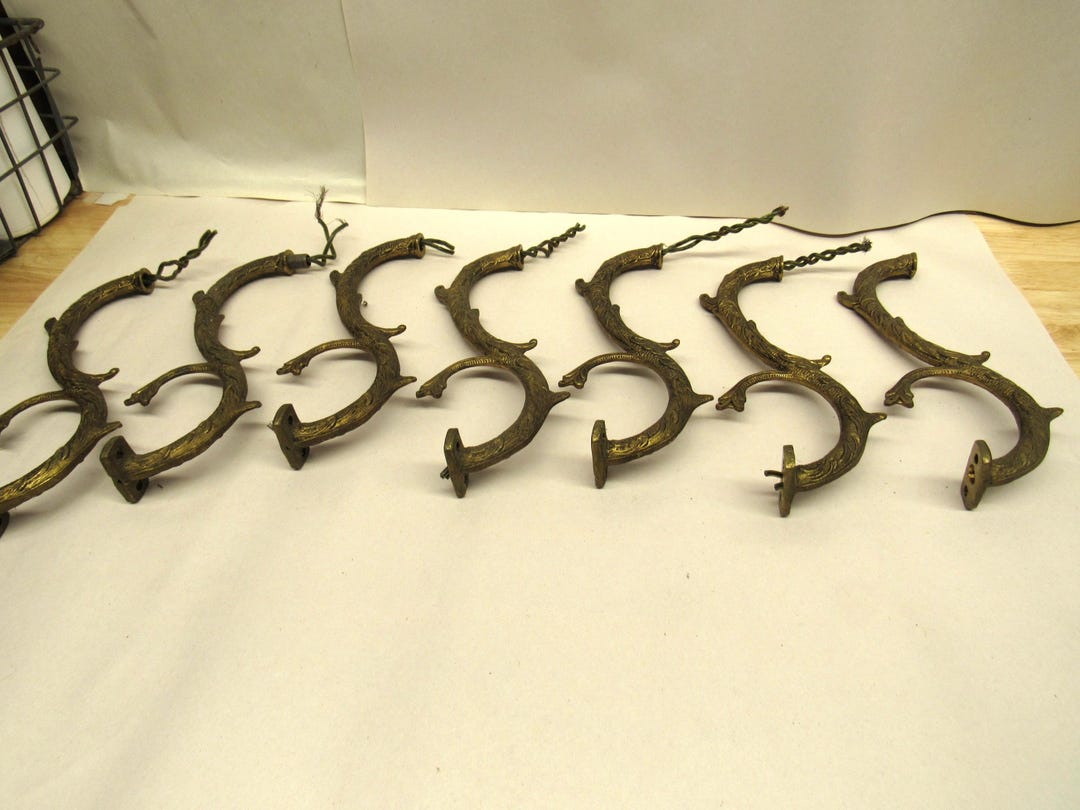 Brass Lamp Parts, 7 Decorative Lamp Pieces, Decorative Brass Lamp Part ...