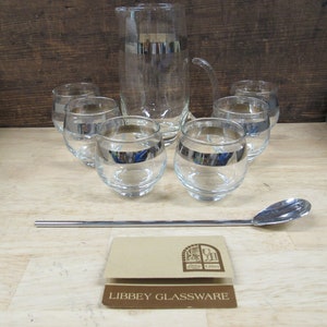 Libbey Cocktail Set, Libbey Safedge Complete Cocktail Set in Original ...
