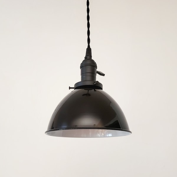 Black Dome Pendant - Etsy