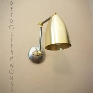 Kitchen Shelves Adjustable Wall Light - Industrial Sconce - Gold ...