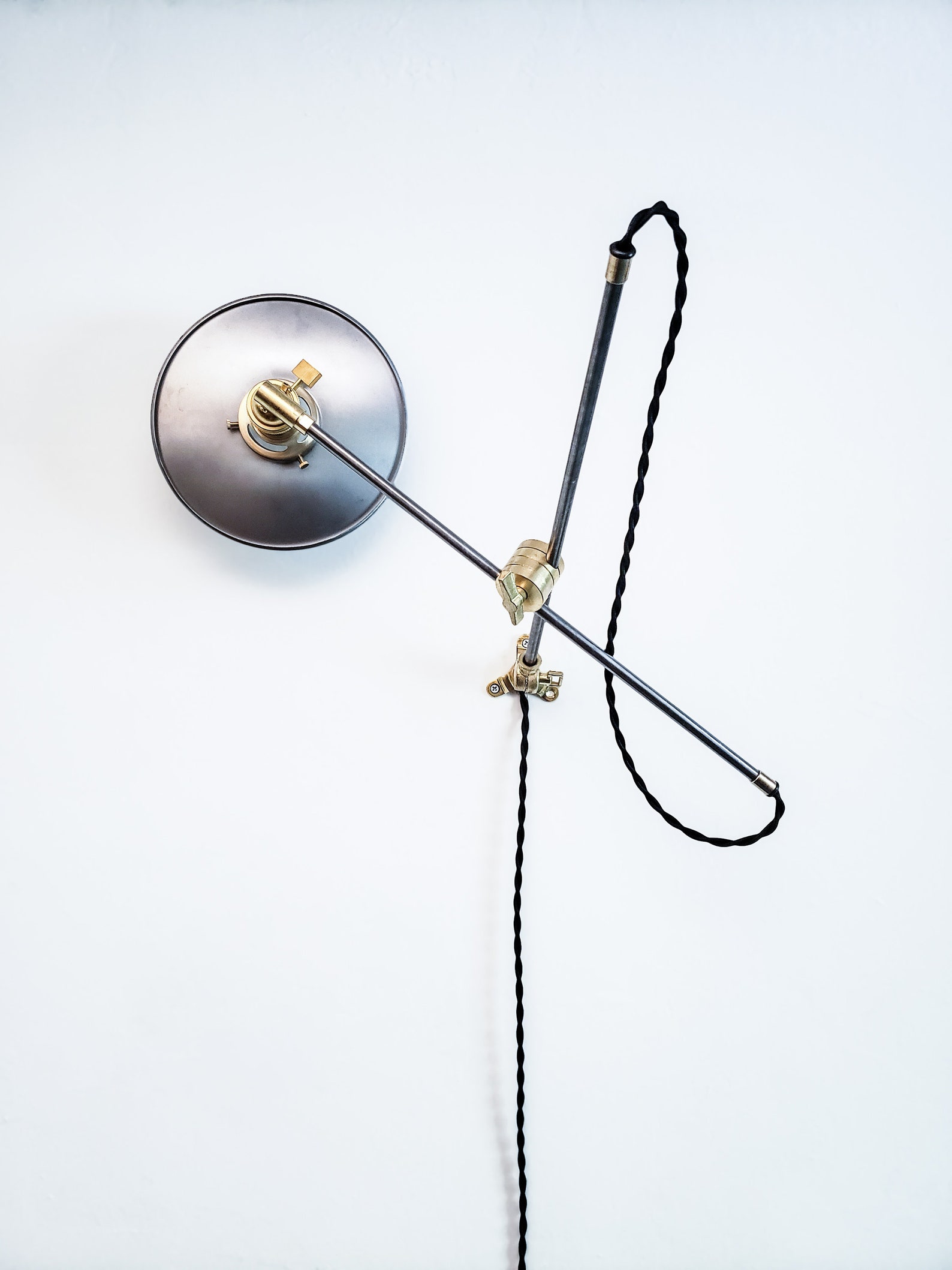Plug in Kitchen Shelves Scissor Sconce - Adjustable Wall Lamp- Gold ...