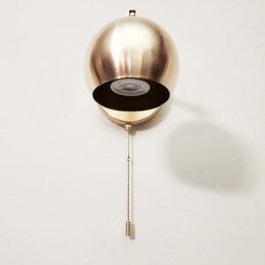 Pull Chain Directional, Wall Brass Sconce, Coastal Light, Modern Gold ...