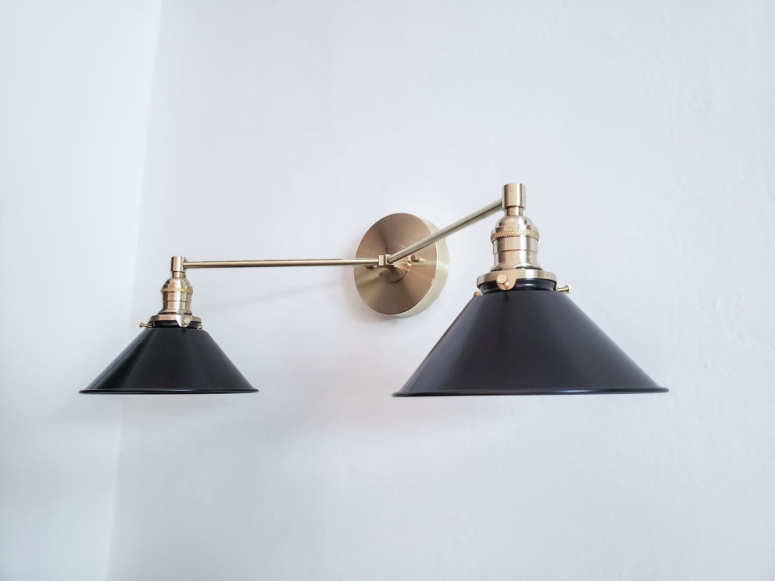 Bathroom Vanity Sconce - Matte Black Light - Mid Century Sconce - Black ...
