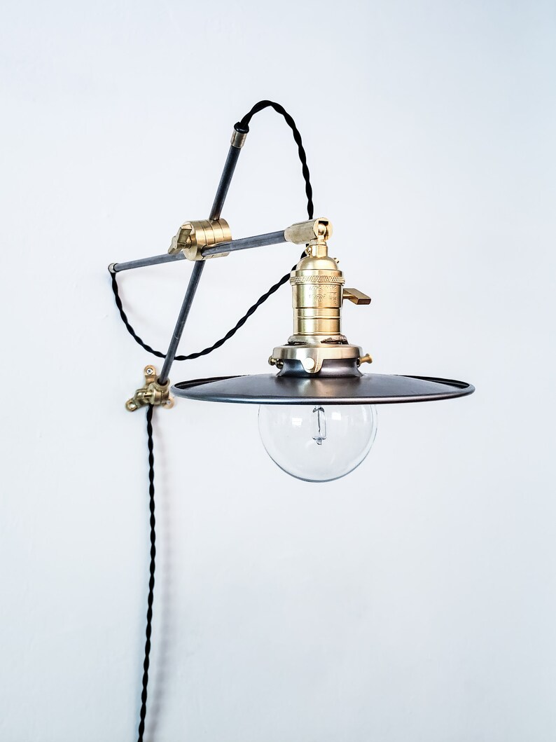 Plug in Kitchen Shelves Scissor Sconce - Adjustable Wall Lamp- Gold ...