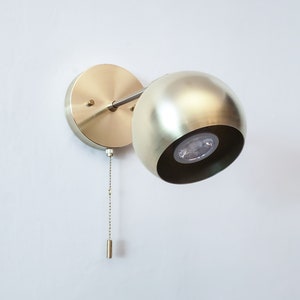 Pull Chain Articulating Wall Sconce - Industrial Light - Modern Gold ...