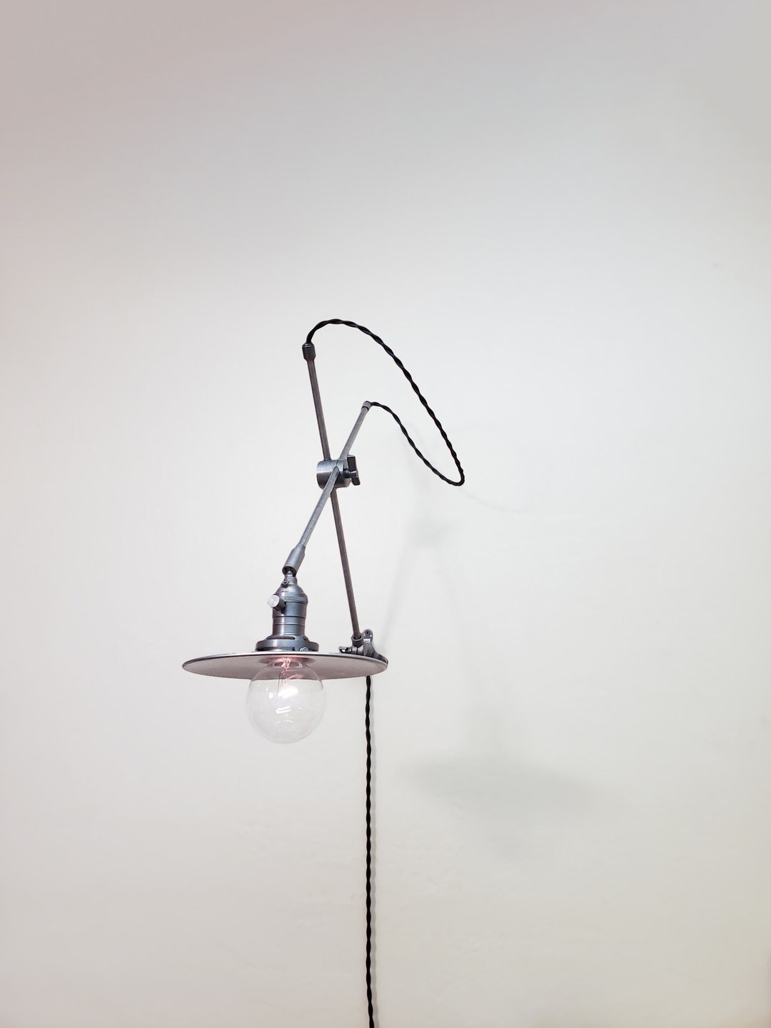 Gunmetal Brass and Steel Industrial Scissor Wall Lamp - Pharmacy ...
