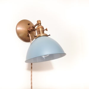 Adjustable Bedside Reading Wall Light - Antique Brass & Black Sconce ...