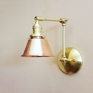 Kitchen Shelves Adjustable Wall Light - Industrial Sconce - Gold/copper ...