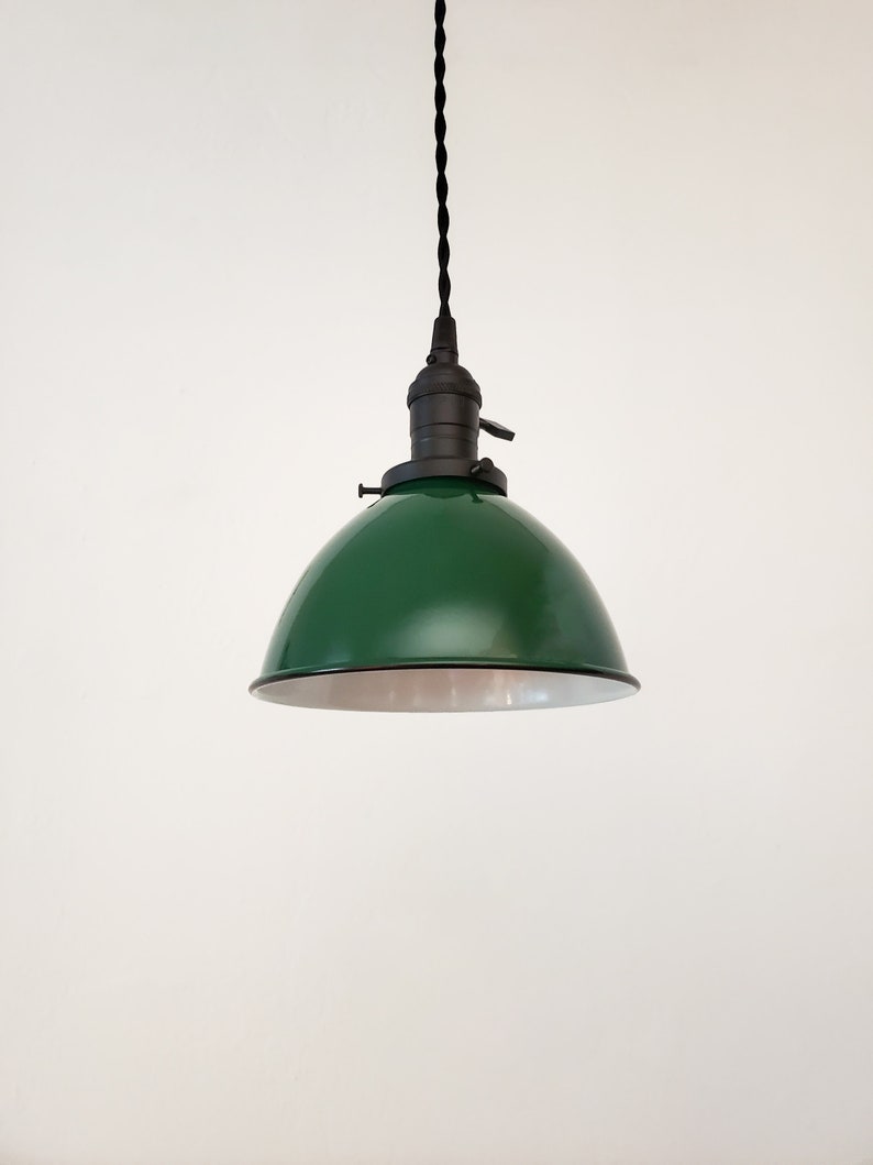 Green Pendant Light Fixture Vintage Style Ceiling Lighting | Etsy