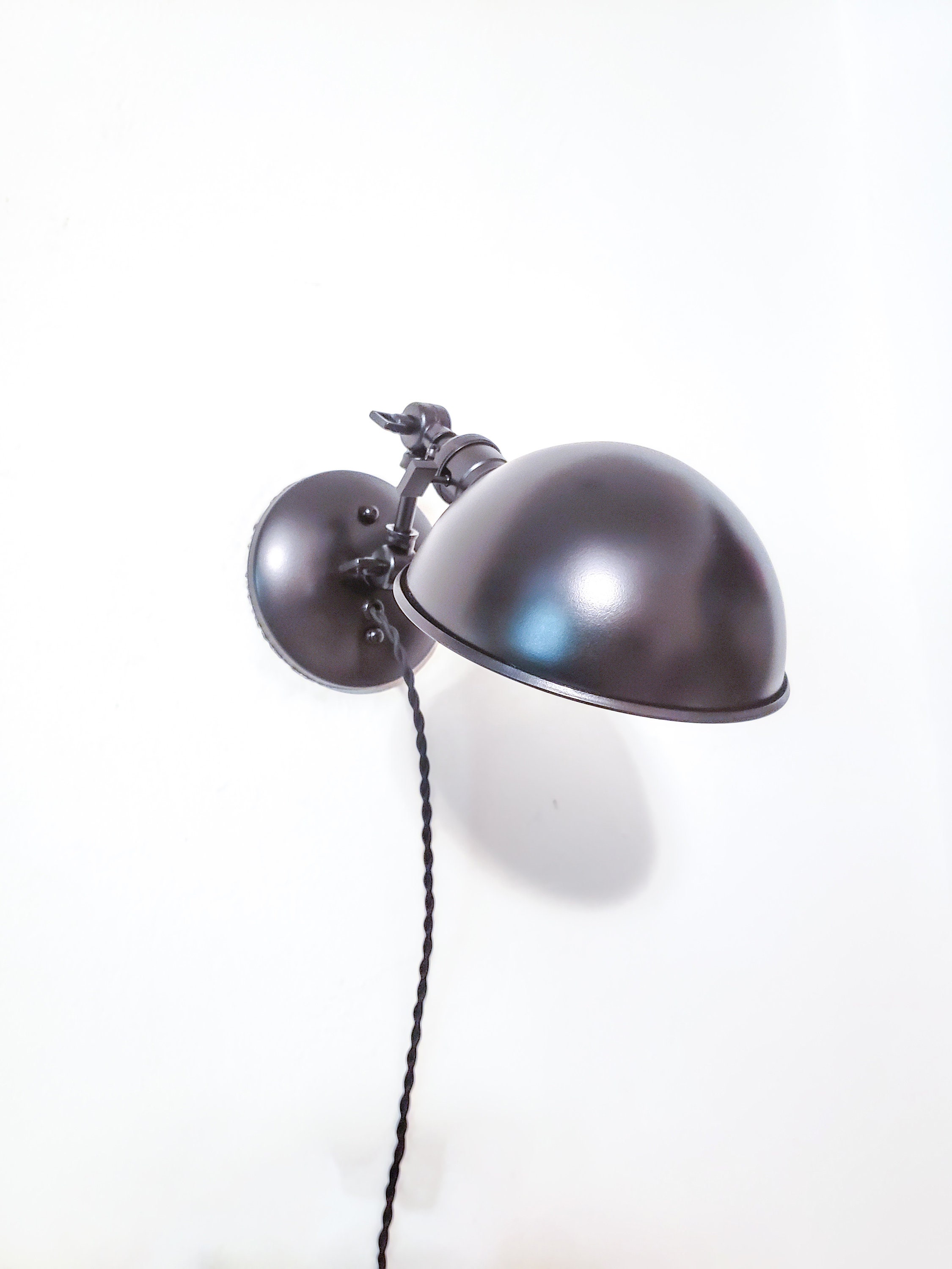 Bedside Reading Wall Light, Matte Black, Adjustable Art Sconce, Mid ...