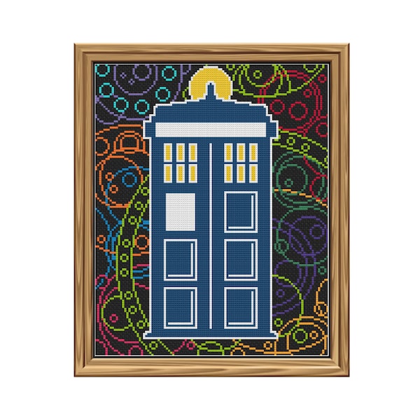Tardis Embroidery - Etsy