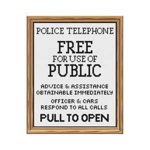 Pattern: "tardis Door Sign" [doctor Who] - Etsy