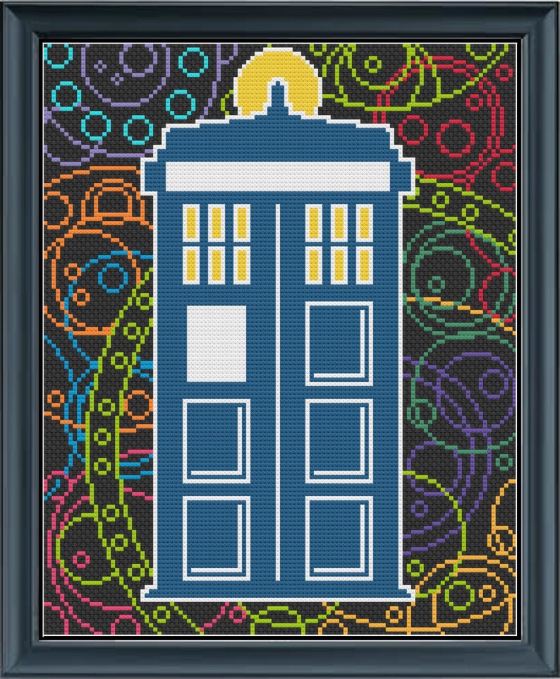 Pattern: "gallifreyan Sky" TARDIS Outline [doctor Who] - Etsy