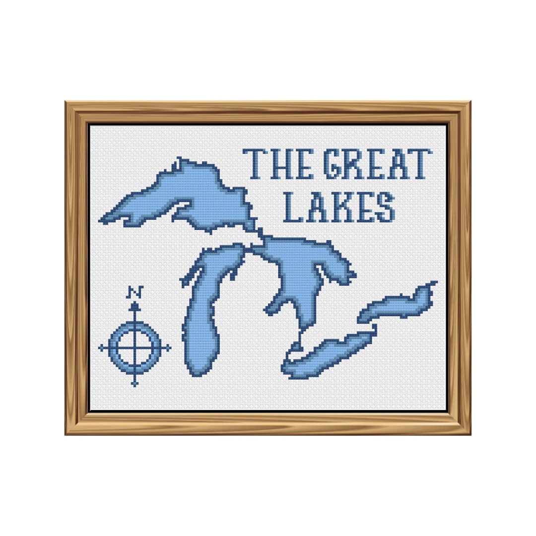 Pattern: "the Great Lakes" - Etsy