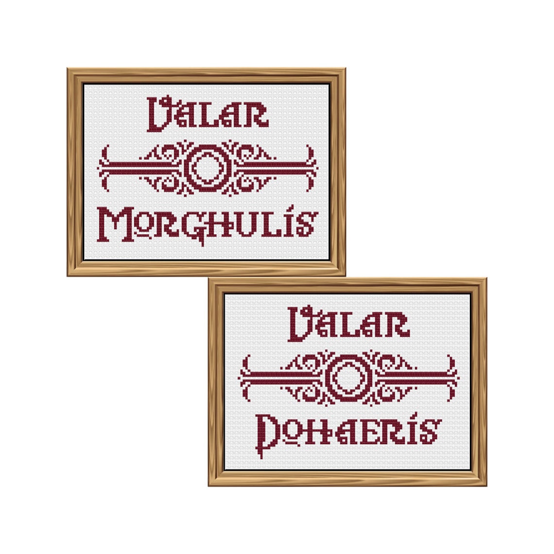 Pattern Duo: valar Morghulis, Valar Dohaeris game of Thrones - Etsy