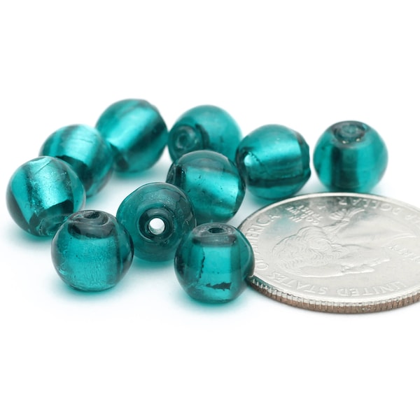 Dark Teal Glass Bead - Etsy