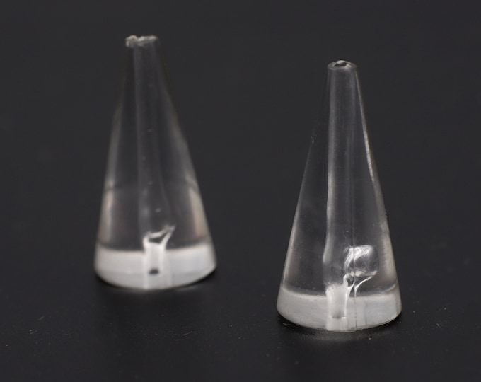 Vintage Cone Shaped Clear Resin Beads 14x27mm 3pcs - Etsy