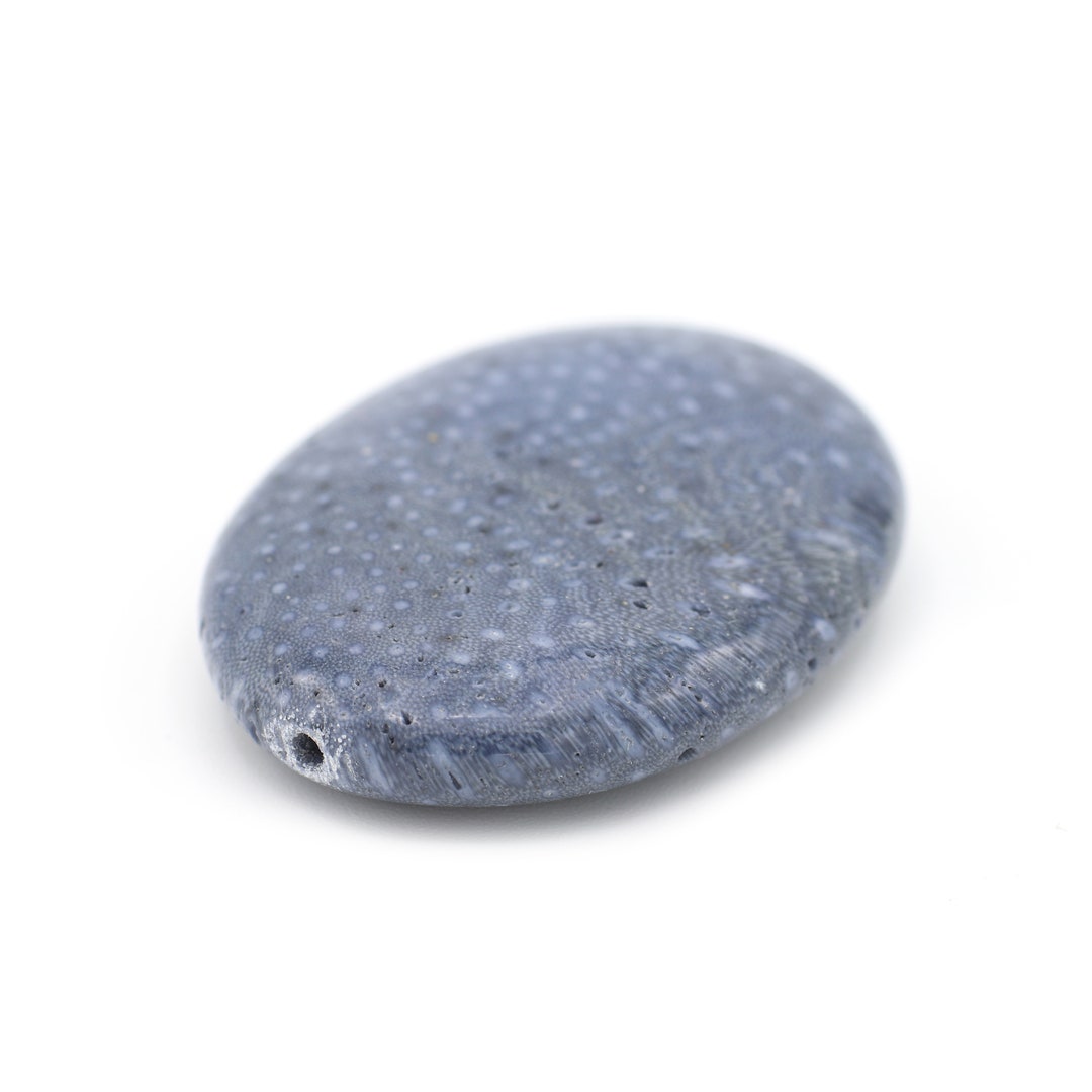 Genuine Large Oval Shaped Blue Coral Stone 30x40mm 1pc - Etsy