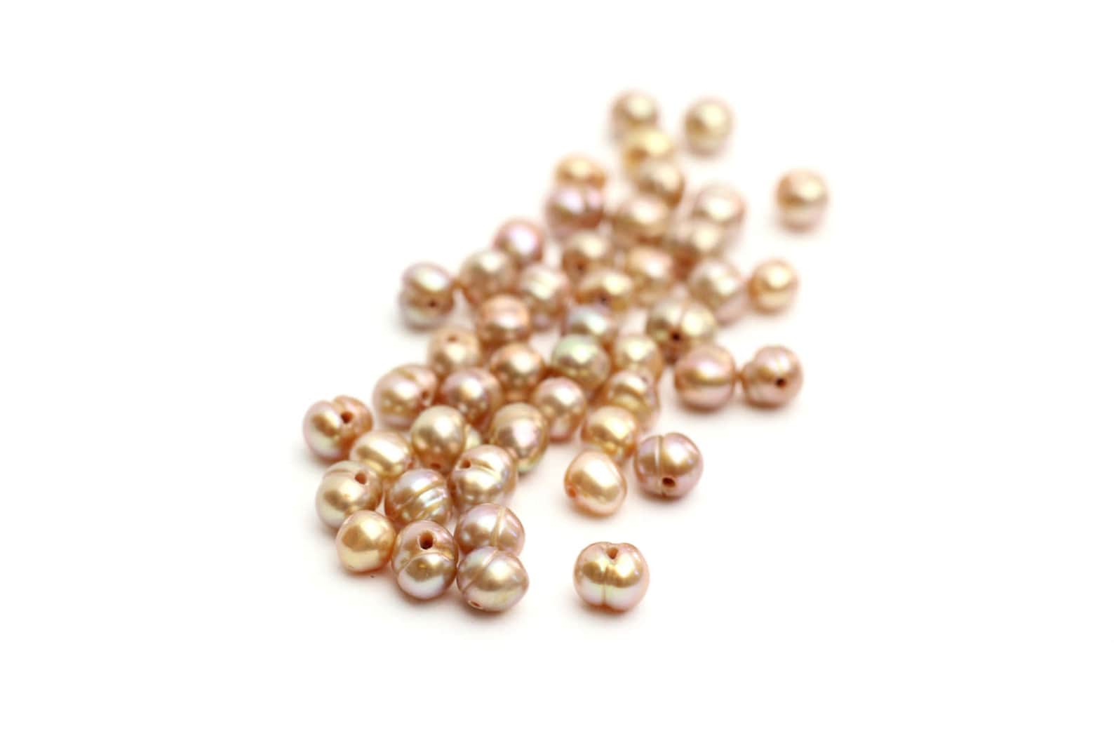 Tiny Freshwater Pearls Champagne Pearls 4mm 12pcs - Etsy Australia