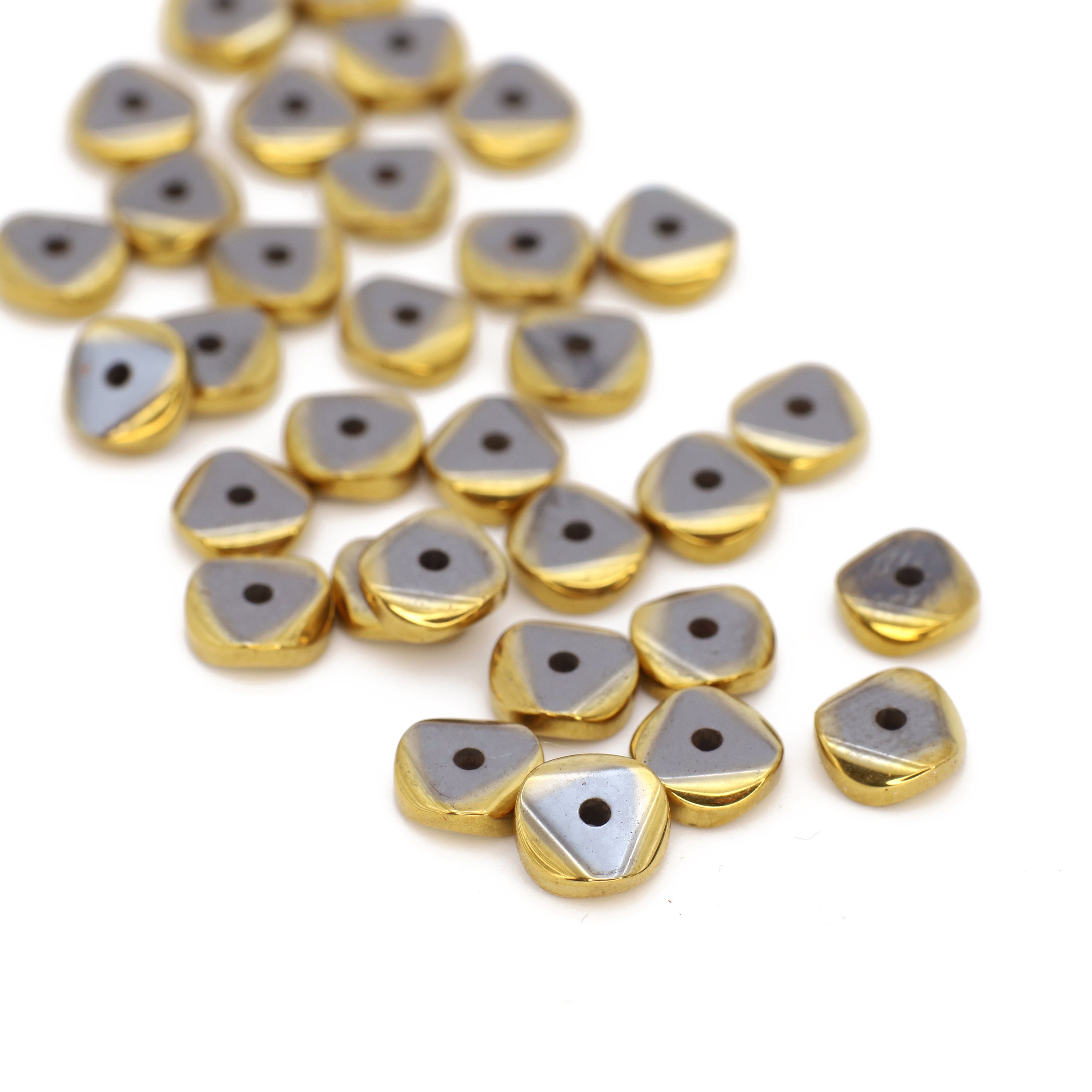 Gold Hematite Round Disc Shaped Spacer Beads Wavy Design 2x6mm - Etsy