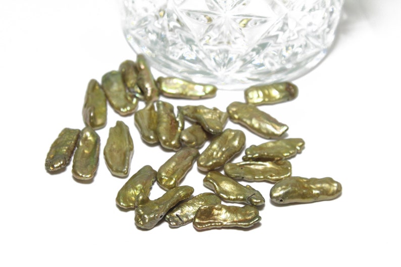 Freshwater Pearls Stick Pearls Biwa Stick Pearls Champagne | Etsy