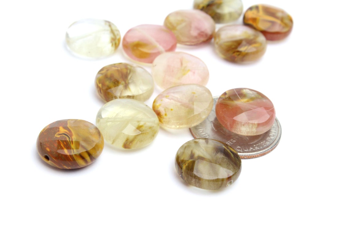 Large Faceted Cherry Quartz Disc Shaped Beads Center Drilled | Etsy