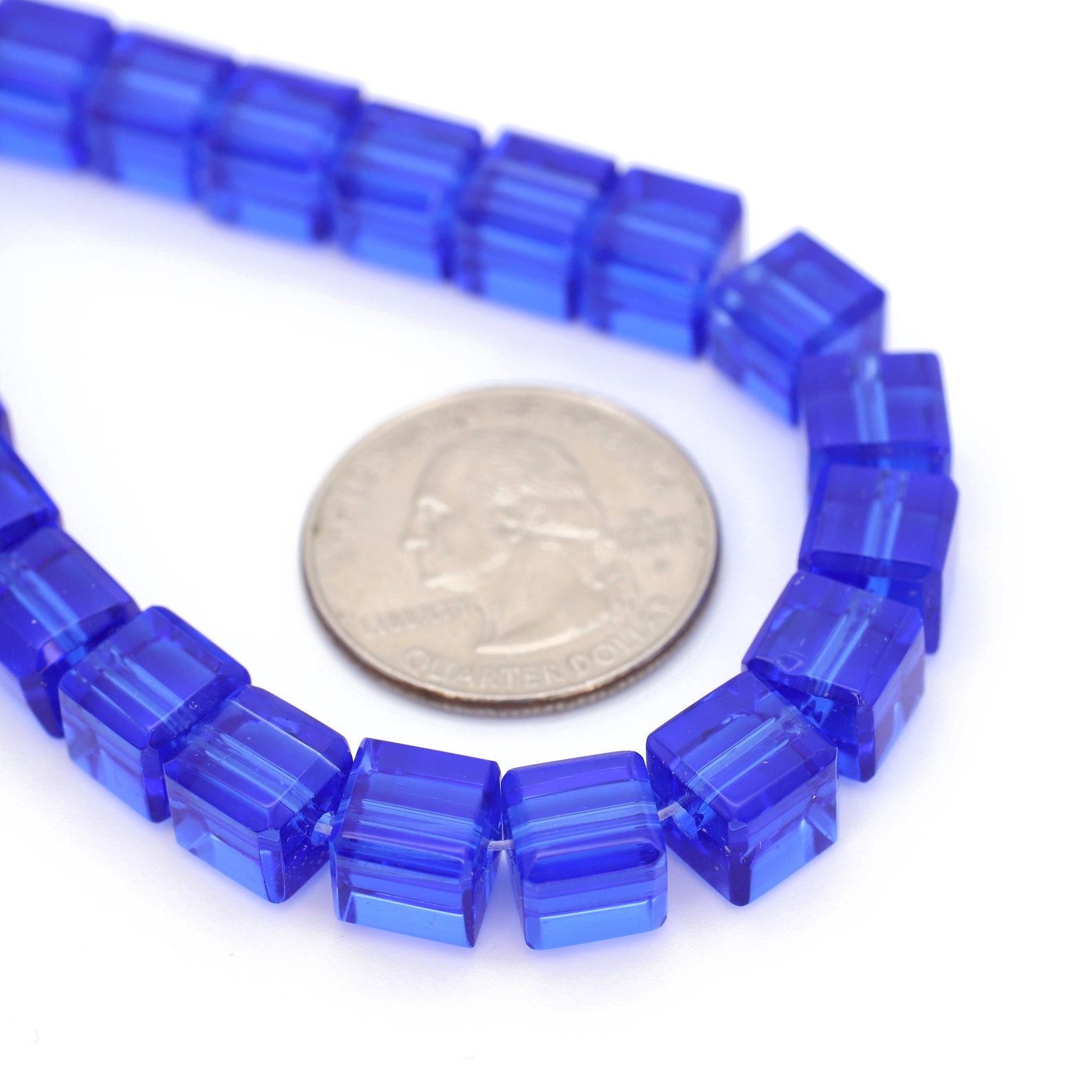 Vintage Cobalt Blue Cubes 8x8mm 8mm 1 Strand Approx 14 - Etsy UK