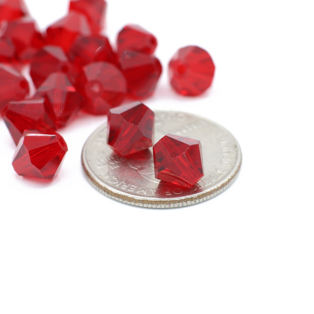 Vintage Large Red Crystal Bicones 4mm 20pcs - Etsy