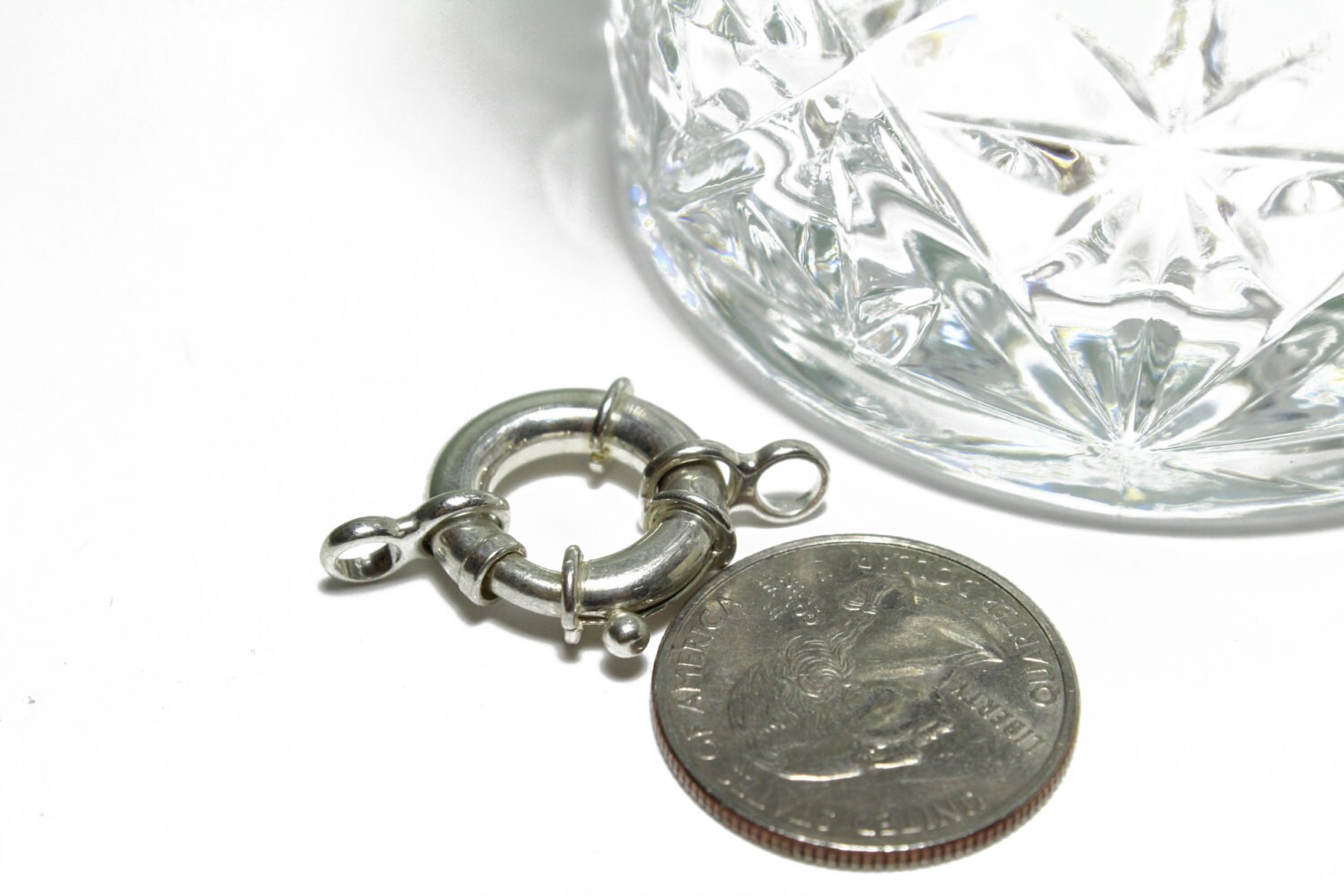 Sterling Silver 925 Thick Spring Ring Lock for Jewelry 3.8g | Etsy