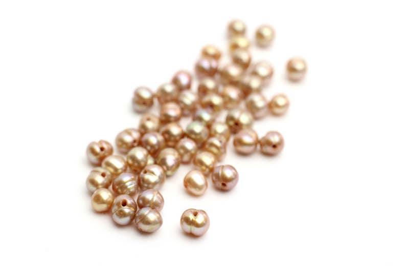 Tiny Freshwater Pearls Champagne Pearls 4mm 12pcs - Etsy