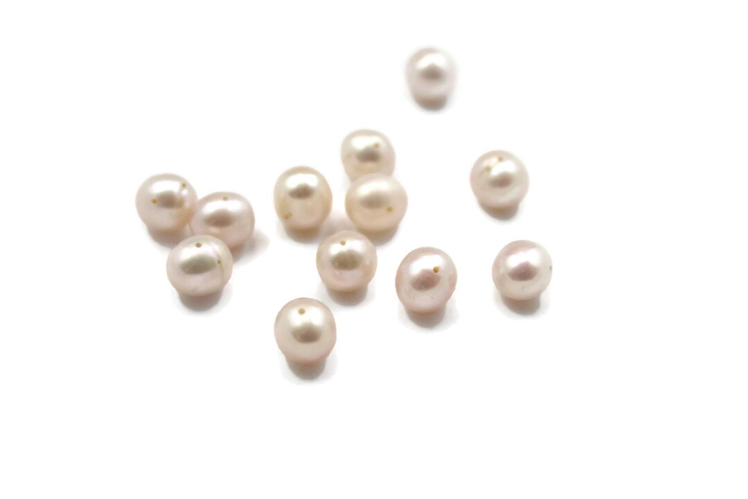Round Freshwater Pink Pearls Center Drilled 5-6 Mm 6 Pcs - Etsy