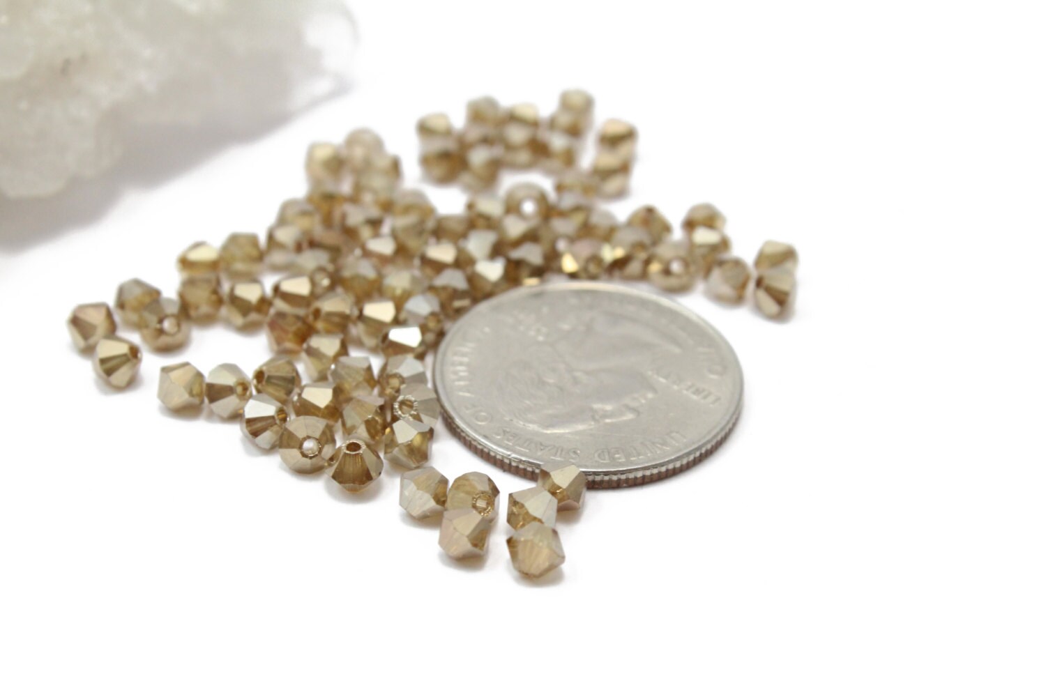 Golden Flare Bicones 4mm 12 Pcs - Etsy