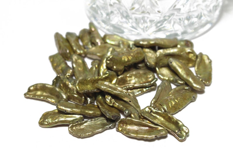 Freshwater Pearls Stick Pearls Biwa Stick Pearls Champagne | Etsy