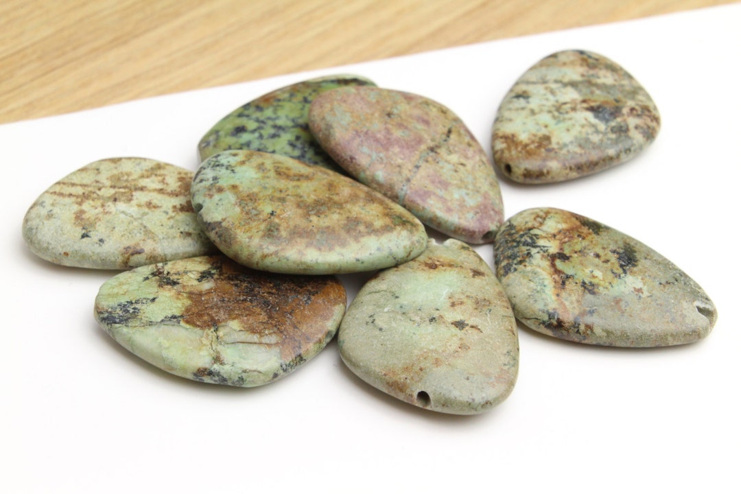 Genuine Triangular Shaped African Turquoise Stones 22x30mm 2pcs - Etsy