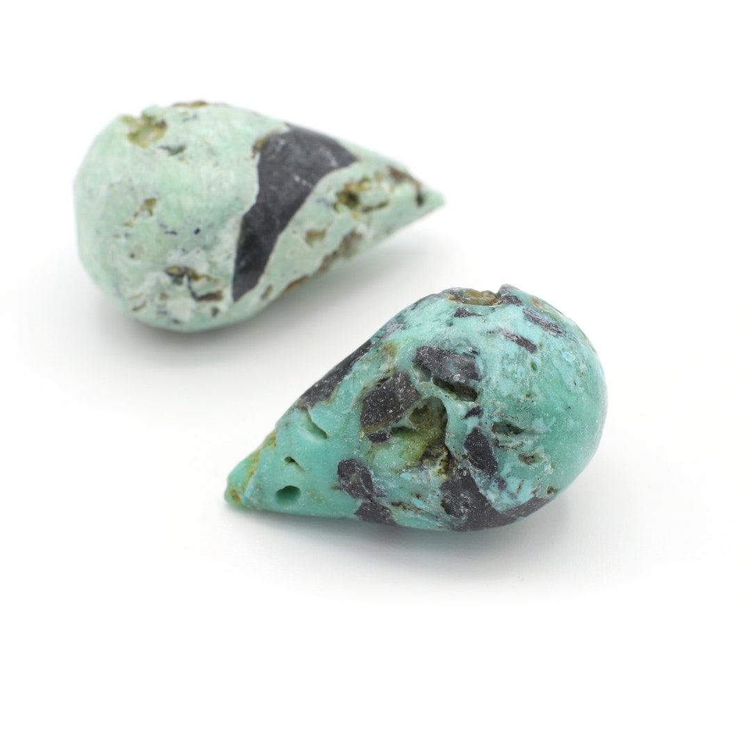 Vintage Extra Large Genuine Turquoise Teardrop Stone, Turquoise Pendant ...