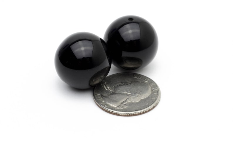 Black Onyx Balls High Polish Black Onyx Balls 20mm 2pcs | Etsy