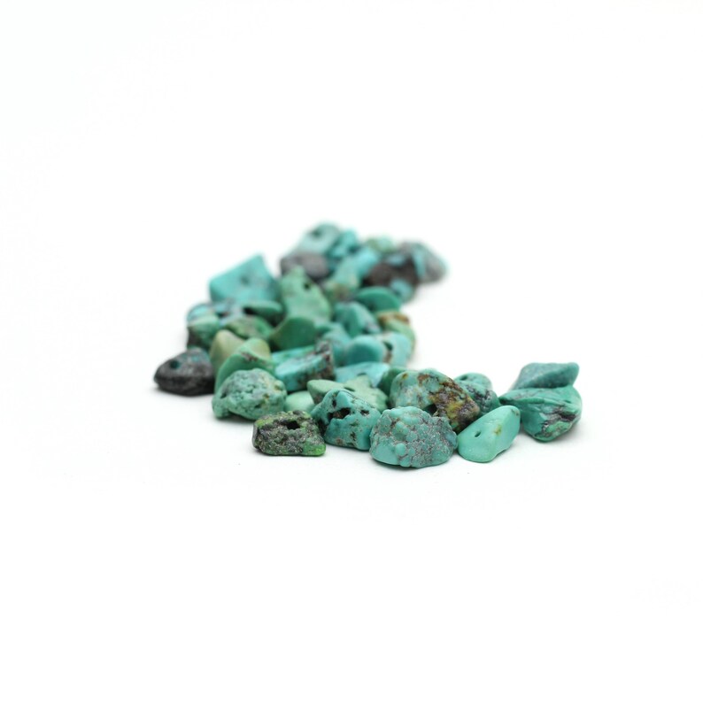 Genuine Turquoise Chips Nuggets Center Drilled 8-10 Mm 10pcs - Etsy