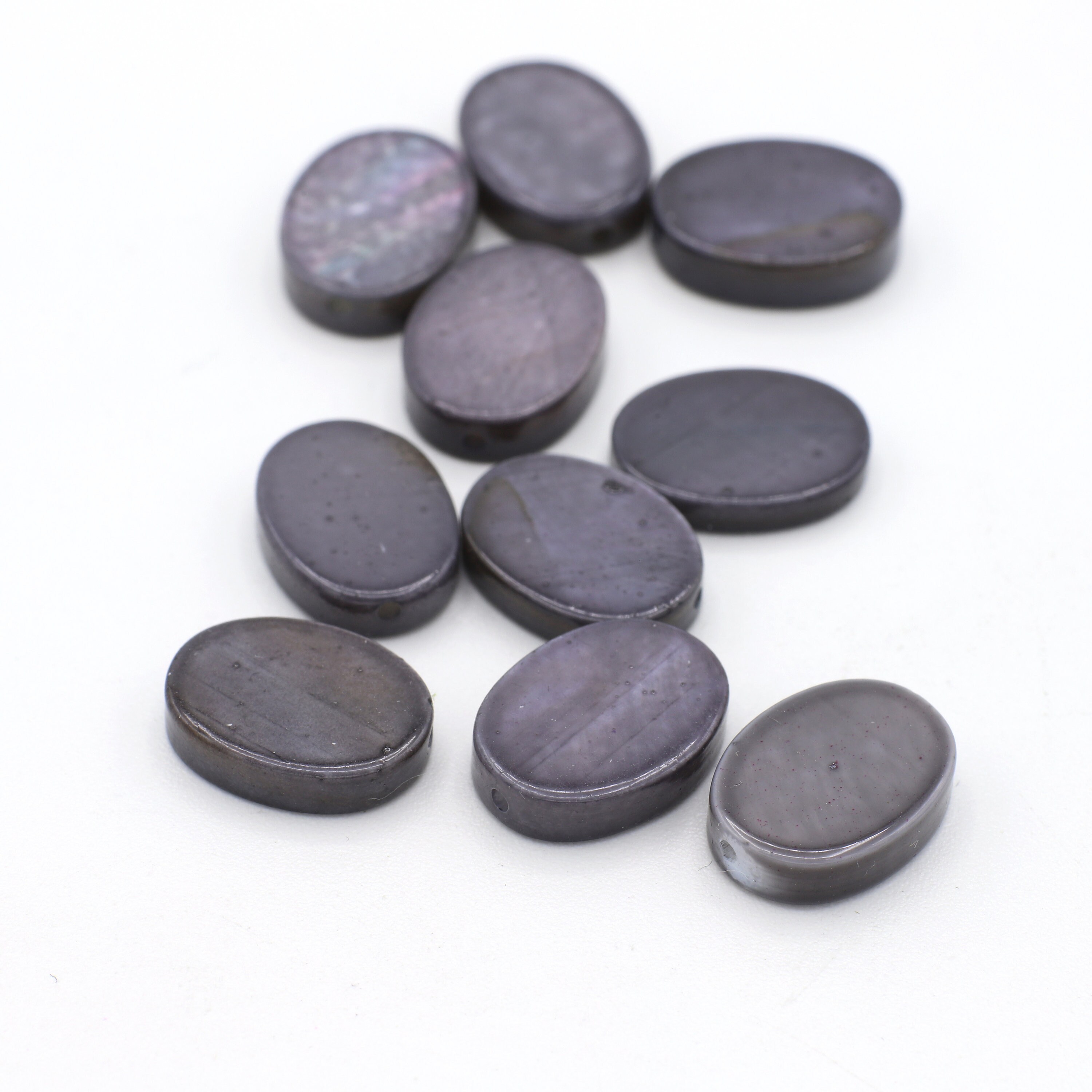 Purple and Grey Shell Oval Shaped Beads 10x12mm 4pcs - Etsy