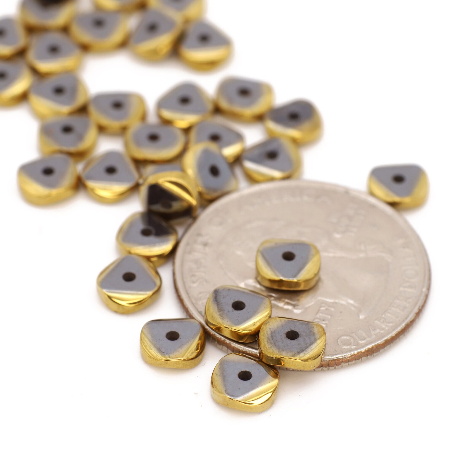 Gold Hematite Round Disc Shaped Spacer Beads Wavy Design 2x6mm - Etsy