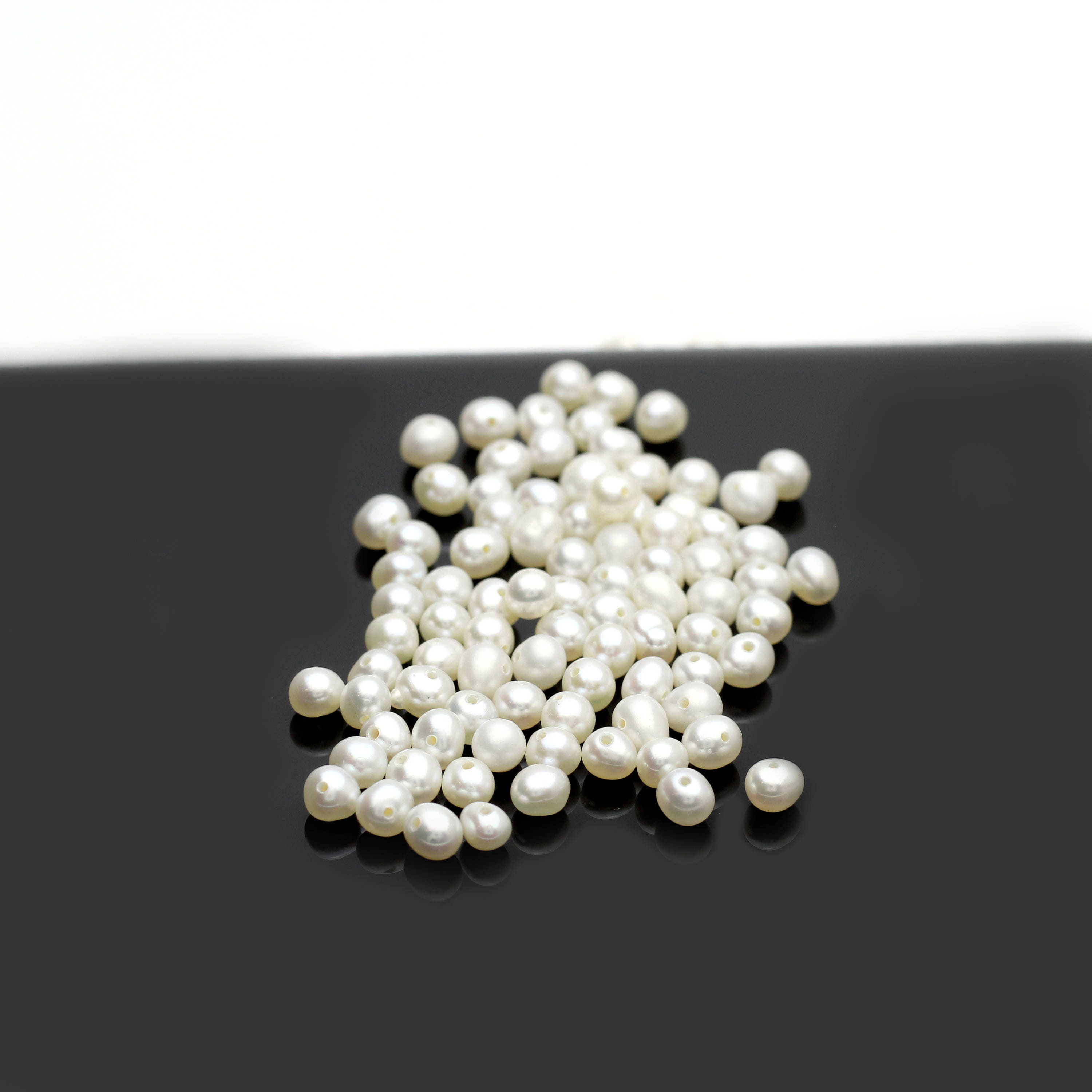 White Freshwater Pearls Small Center Drilled Pearls 3-4mm 10pcs - Etsy