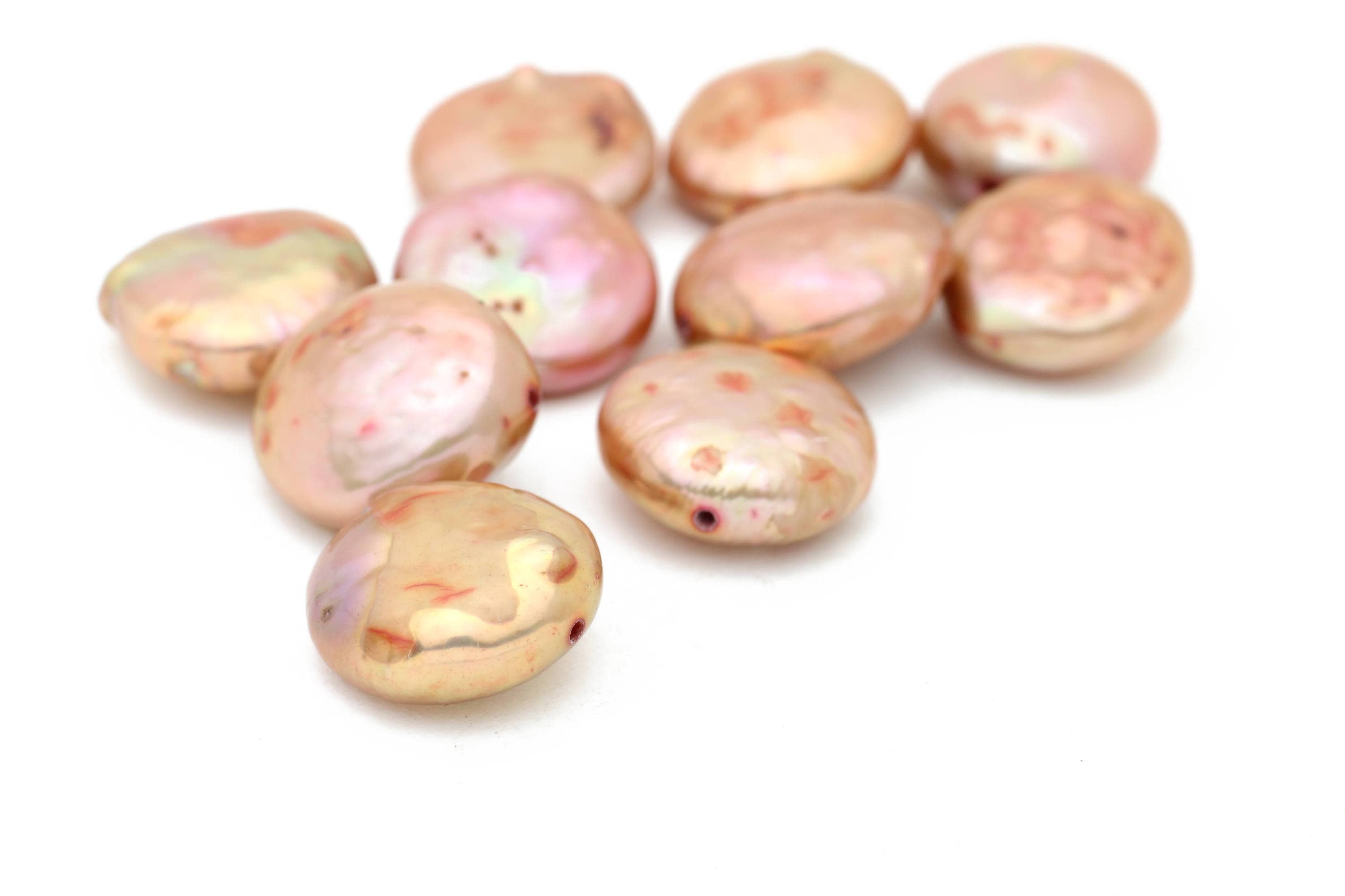 Freshwater Copper Color Puff Coin Pearls 12-13mm 5 Pcs - Etsy