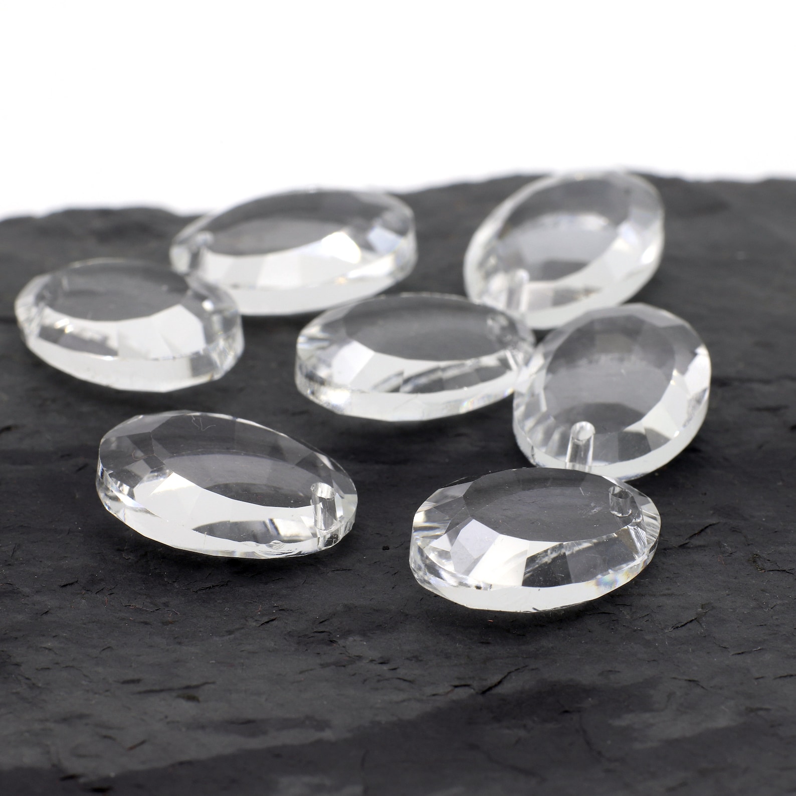 Vintage Genuine Crystal Beveled Beads Faceted Teardrop Shaped | Etsy