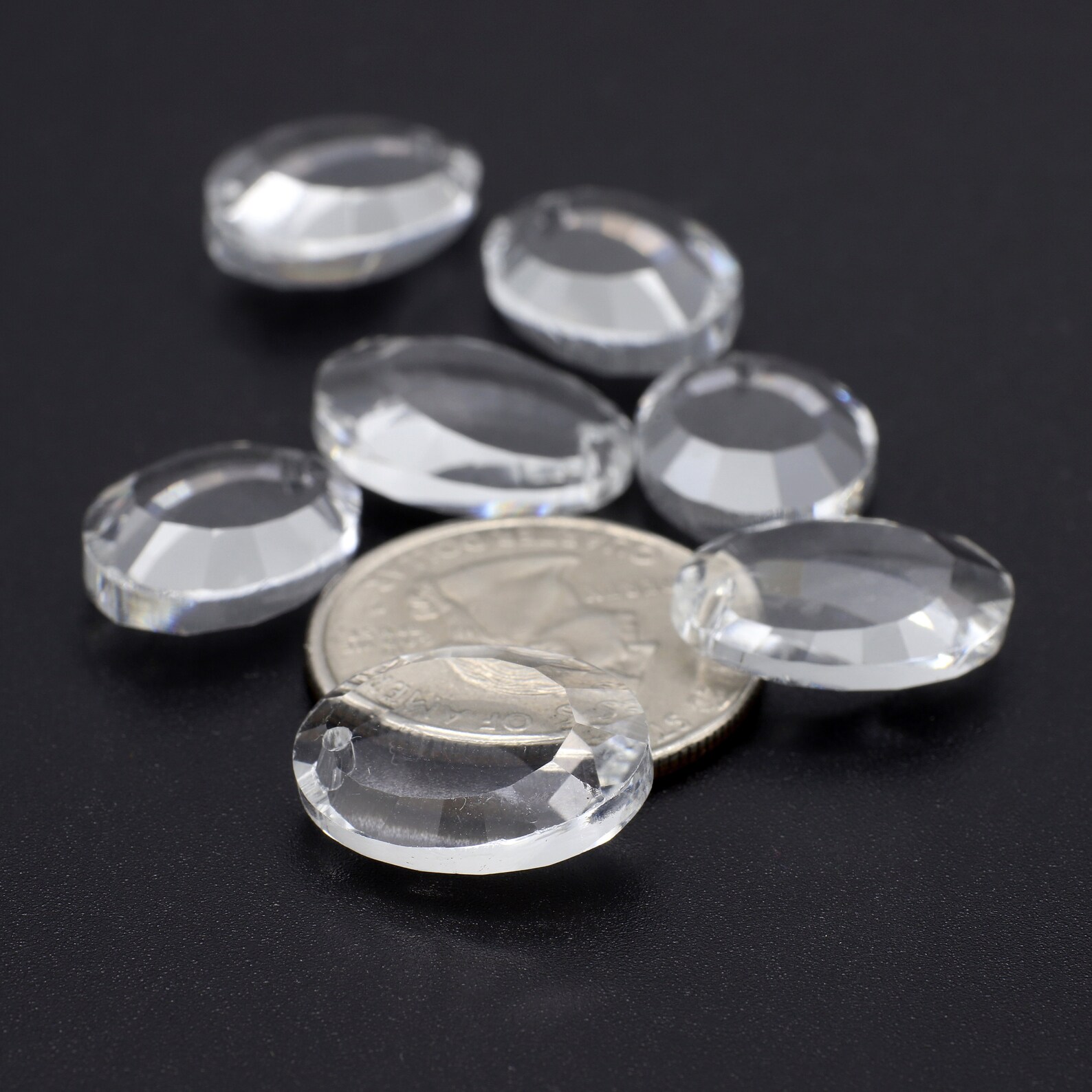 Vintage Genuine Crystal Beveled Beads Faceted Teardrop Shaped | Etsy