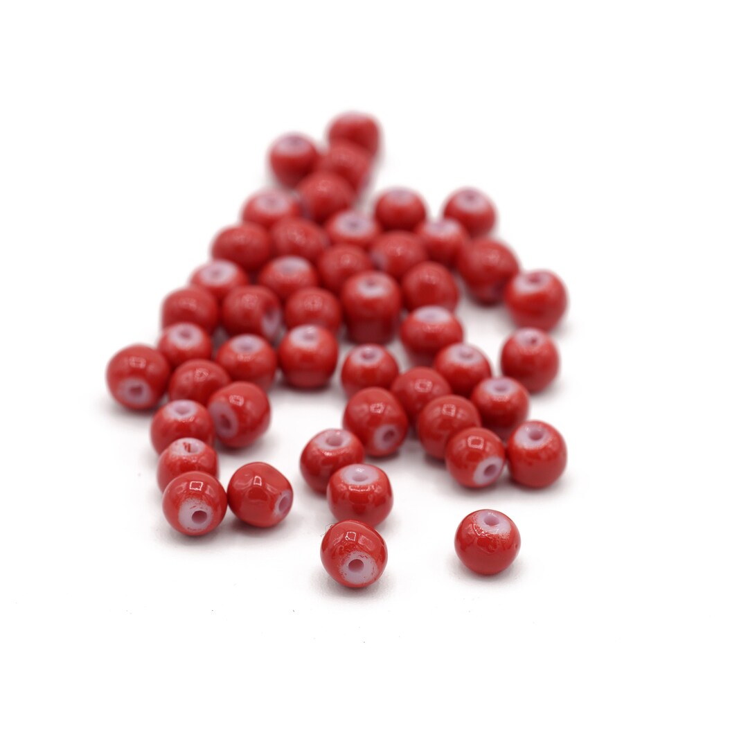 Vintage Round Red Beads Coral Red Color 4-5mm 12pcs - Etsy