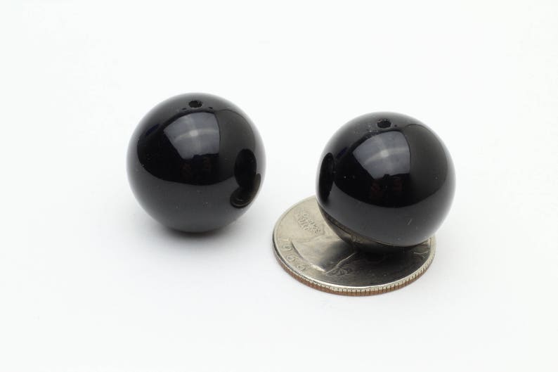 Black Onyx Balls High Polish Black Onyx Balls 20mm 2pcs | Etsy