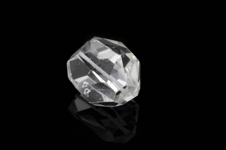 Large Genuine Faceted Oval Shaped Rock Crystal Stone - Etsy