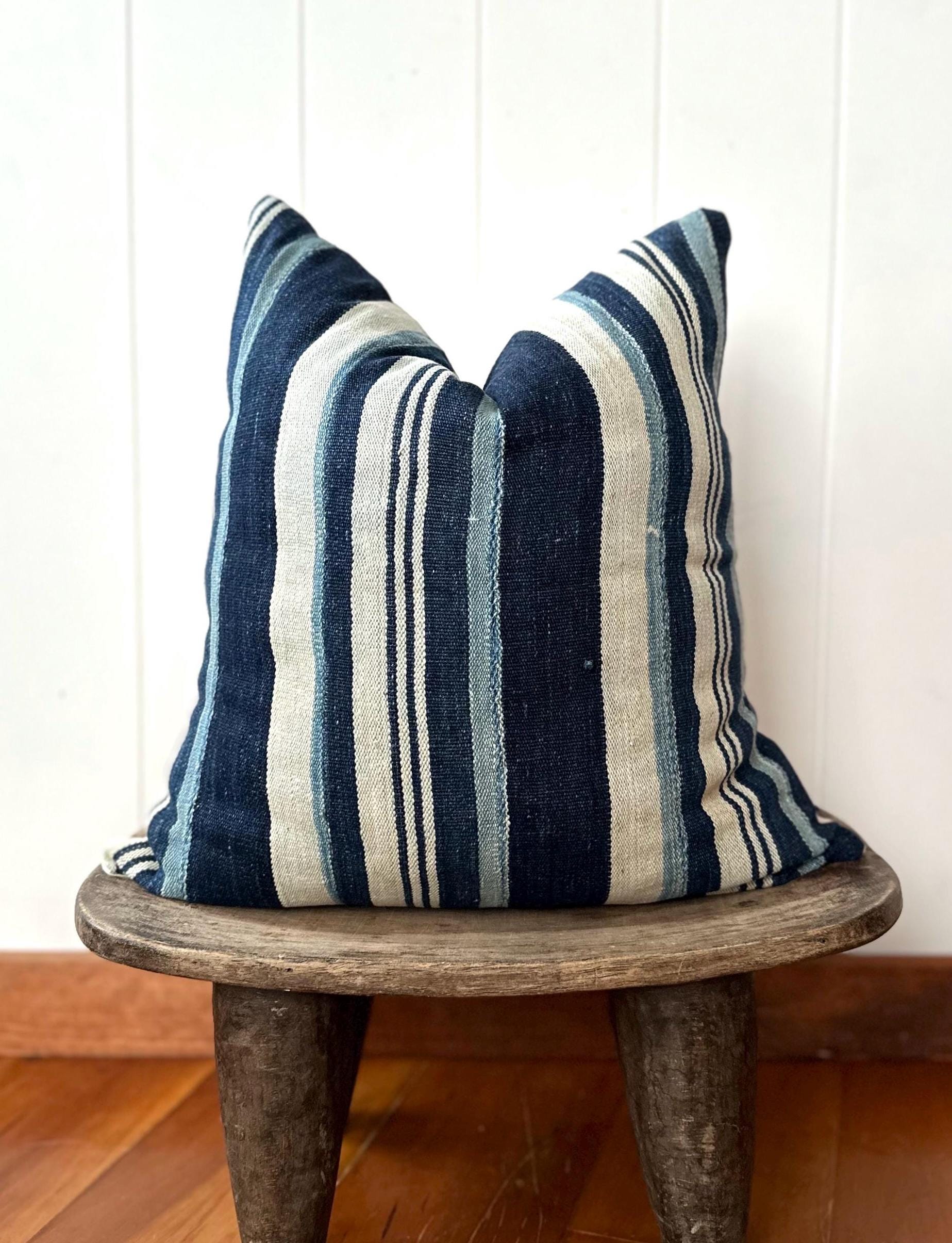 Vintage Dafi Indigo Pillow Cover | Rare African Textile | Handwoven ...