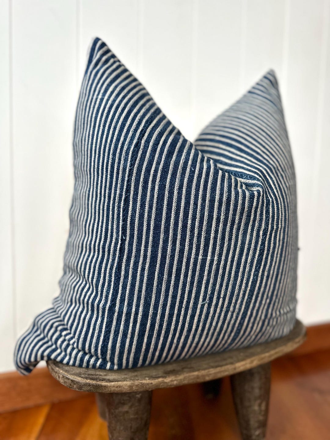 Vintage Dafi Indigo African Pillow Sham, Blue, Handprinted, Cotton ...