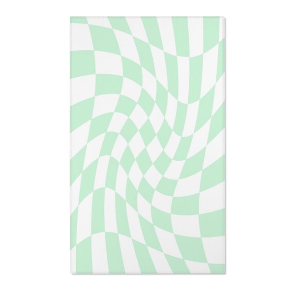 Sage Green Checker Rug - Etsy