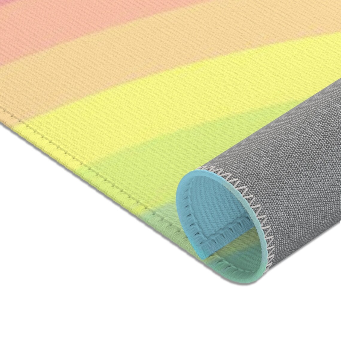 Pastel Rainbow Rug Soft Aesthetic Colorful Retro Bedroom | Etsy